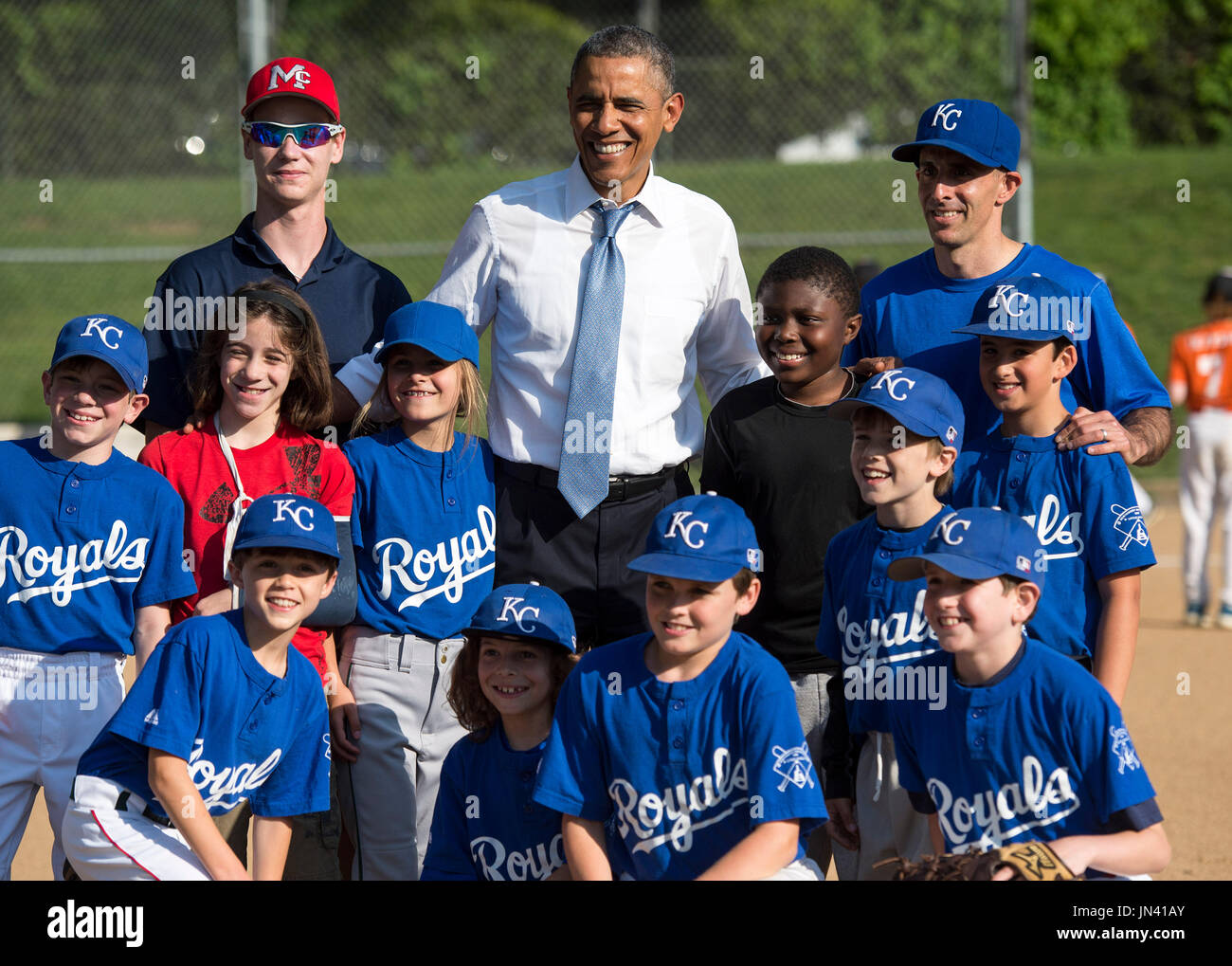 United States President Barack Obama poses for a photo as he visits a ...