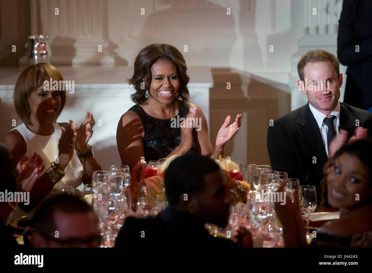 Gayle King, co-anchor of CBS This Morning, from left, First Lady ...