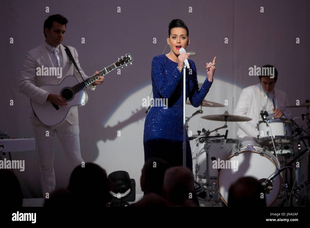 Singer Katy Perry performs during a a concert commemorating the Special ...