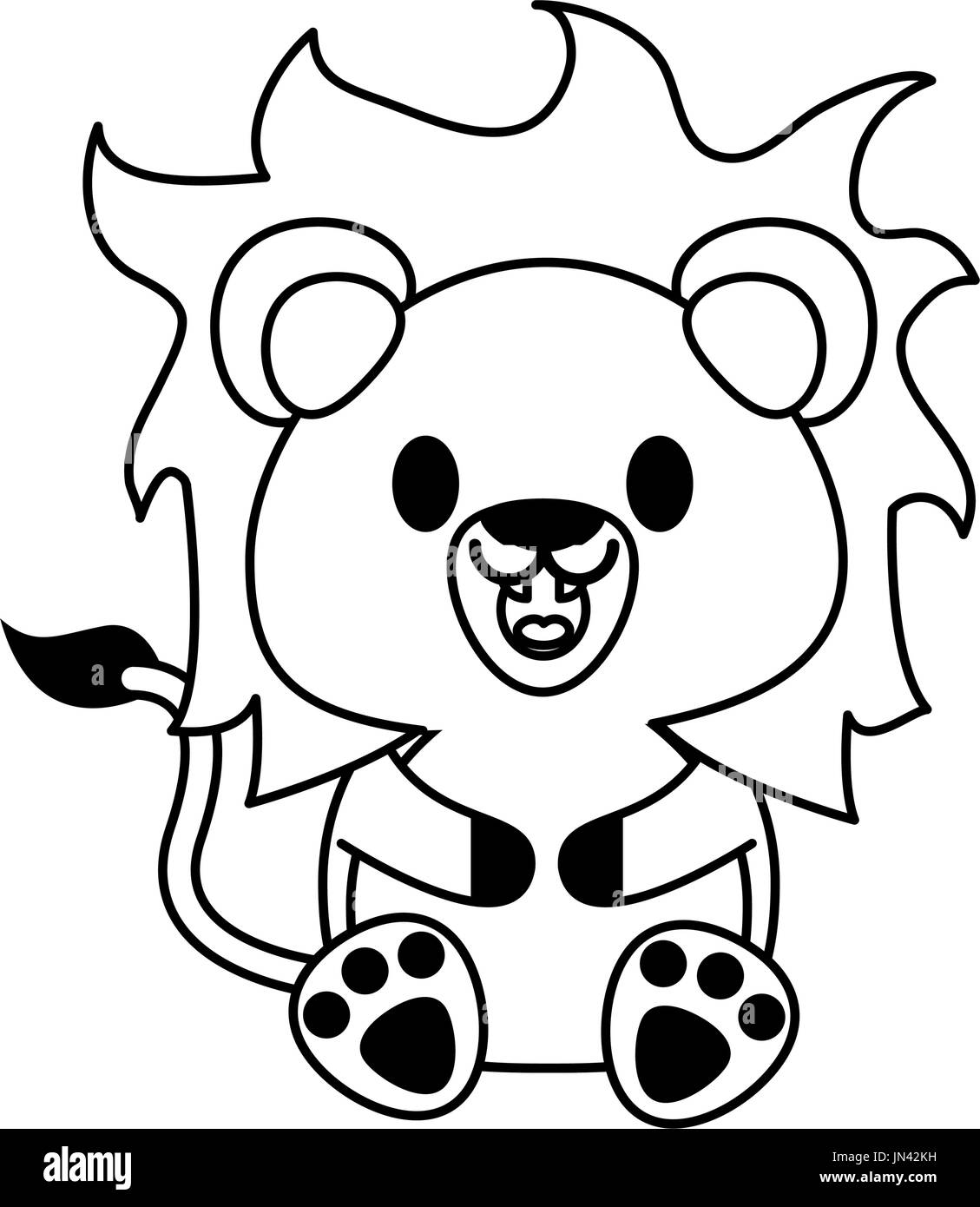 Lion posing Black and White Stock Photos & Images - Alamy