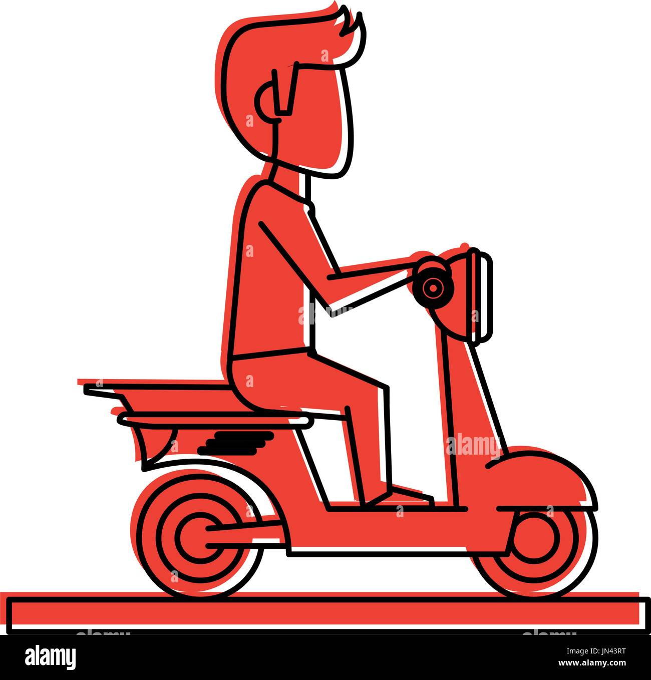 man riding scooter icon image Stock Vector Image & Art - Alamy