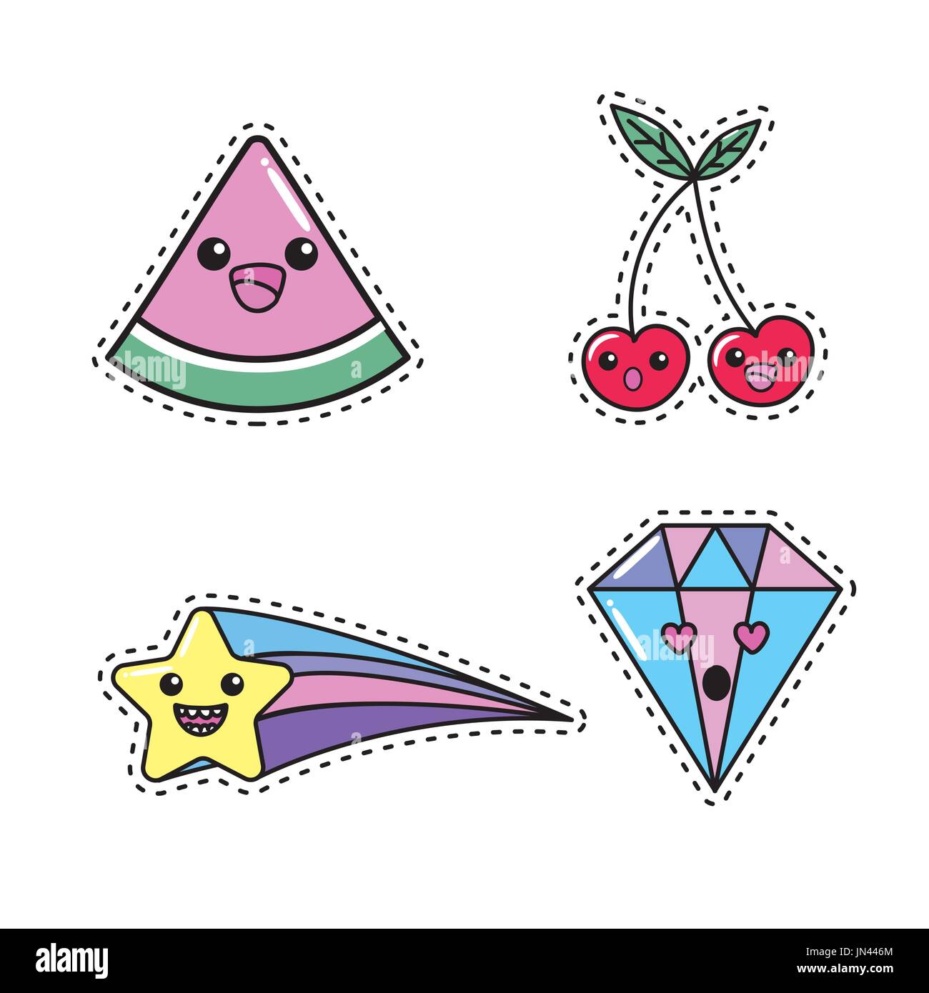 set kawaii cute tender design Stock Vector Image & Art - Alamy