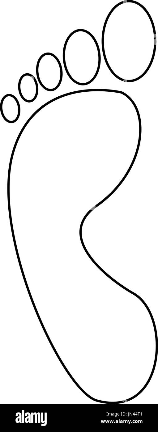 human footprint human person icon on white background Stock Vector ...