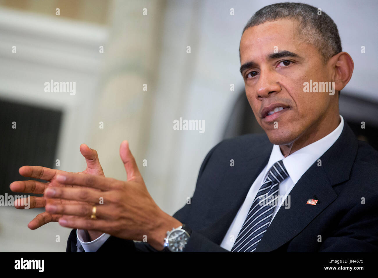 United States President Barack Obama speaks during a meeting with U.S ...