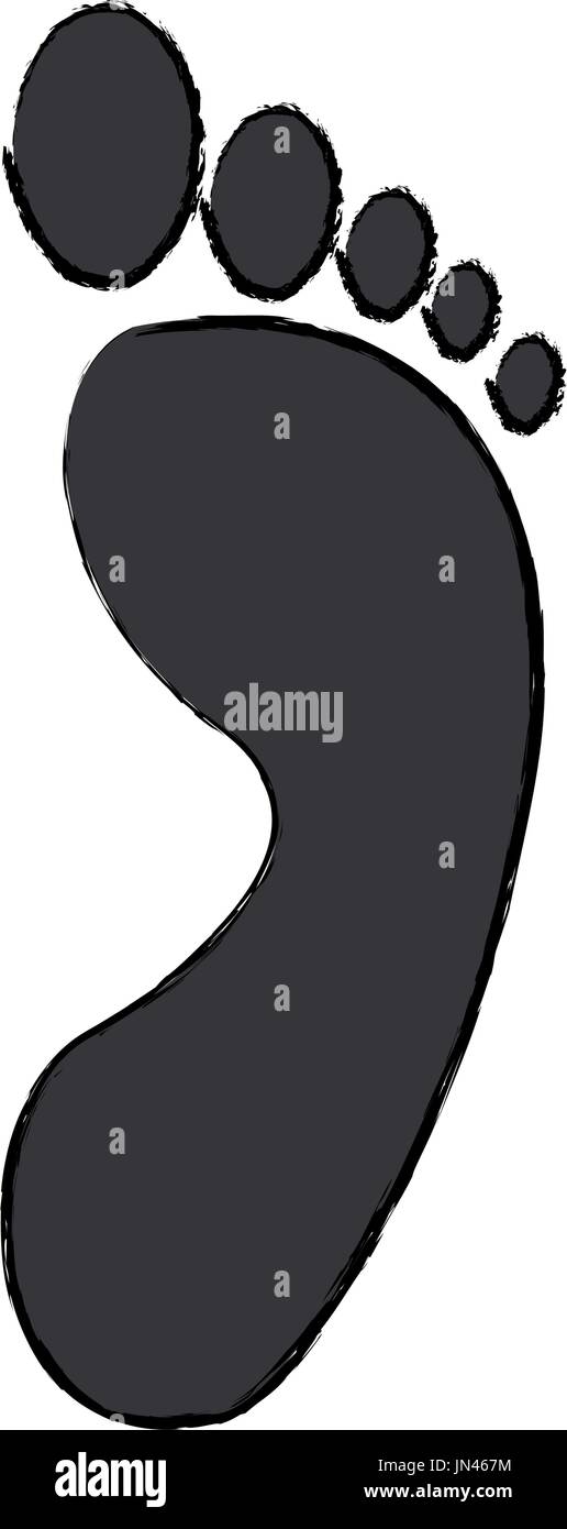 human footprint human person icon on white background Stock Vector ...