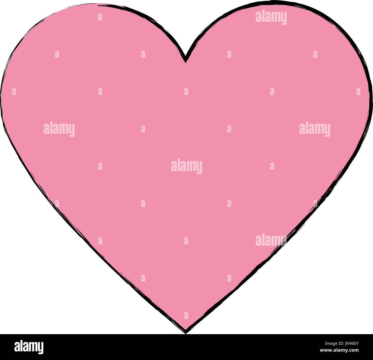 pink heart healthy love feeling symbol icon Stock Vector Image & Art ...