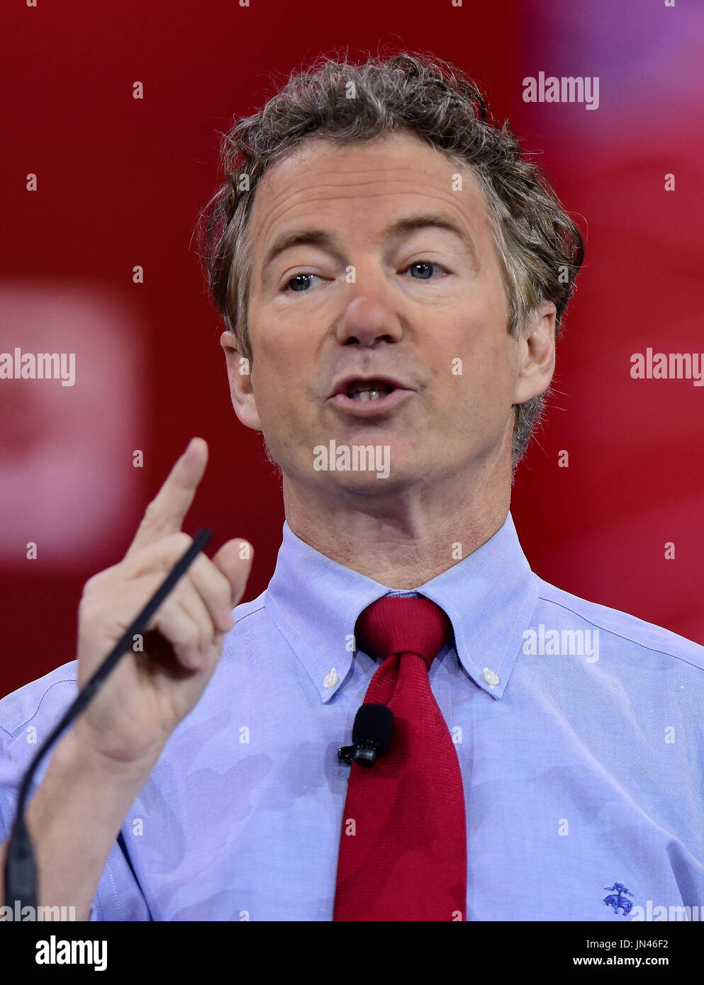 United States Senator Rand Paul (Republican of Kentucky) peaks at the ...