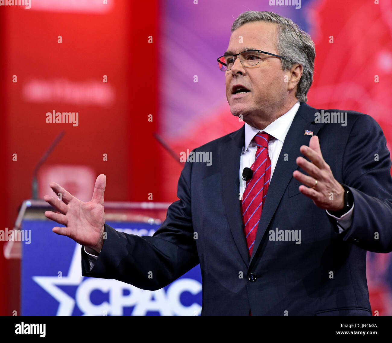 Former Governor Jeb Bush (Republican of Florida) speaks at the ...