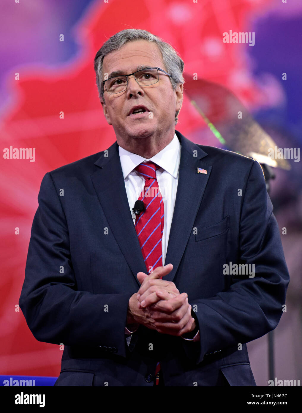 Former Governor Jeb Bush (Republican of Florida) speaks at the ...