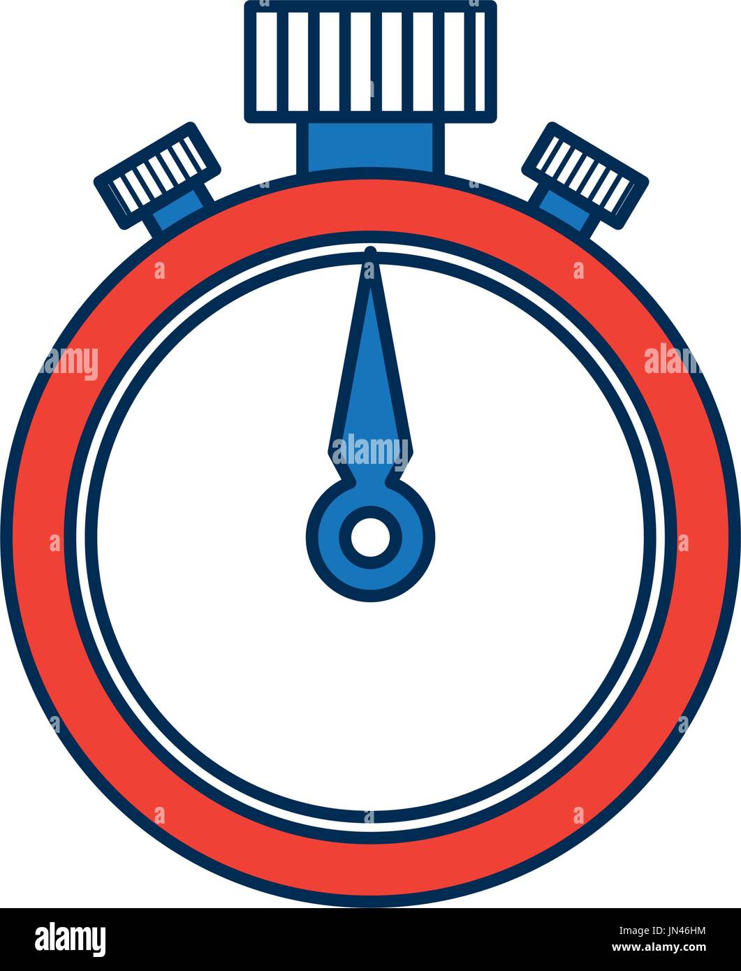 Stopwatch Chronometer Precision Timepiece Flat Icon Stock Vector Image