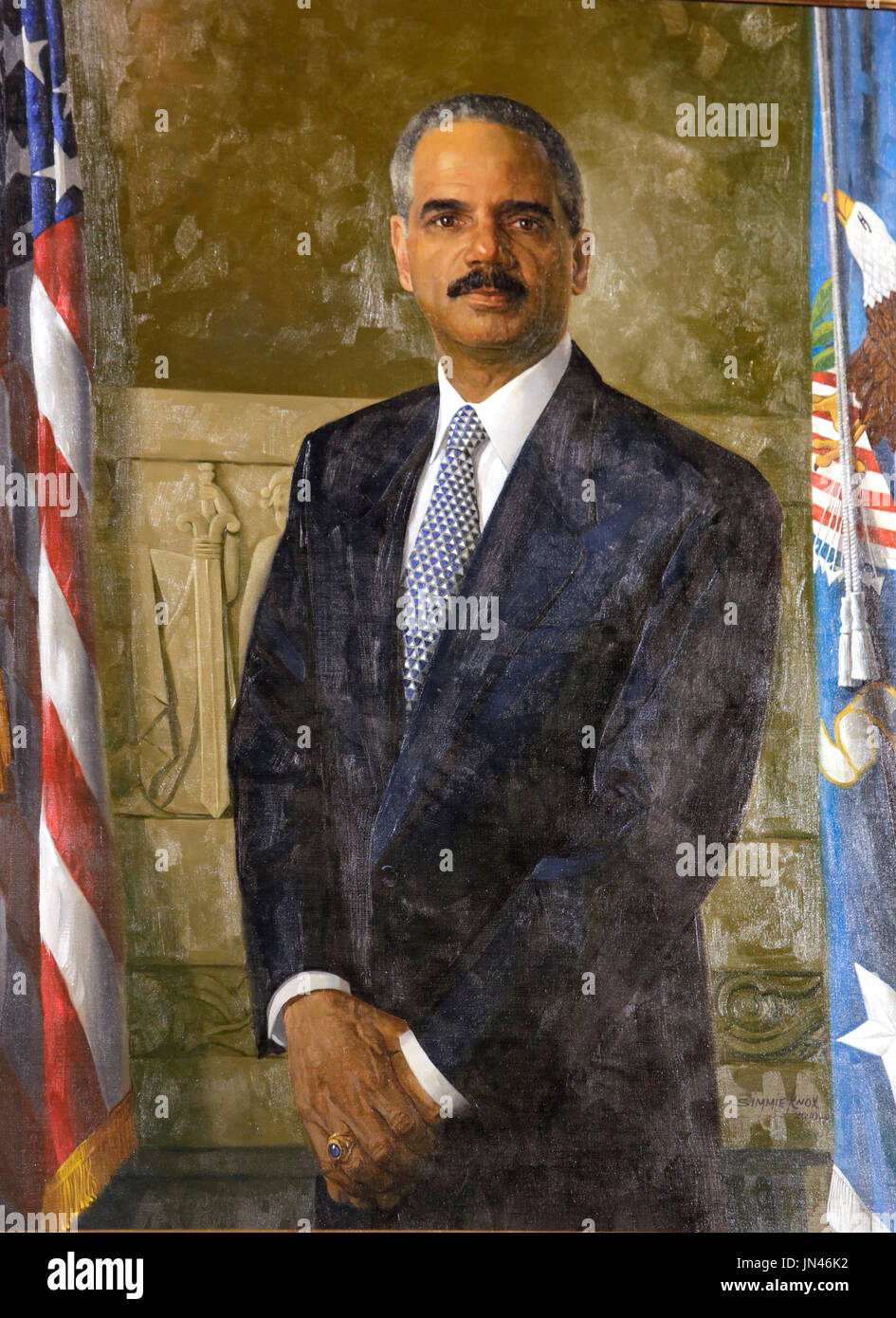 This is the official portrait of outgoing U.S. Attorney General Eric ...