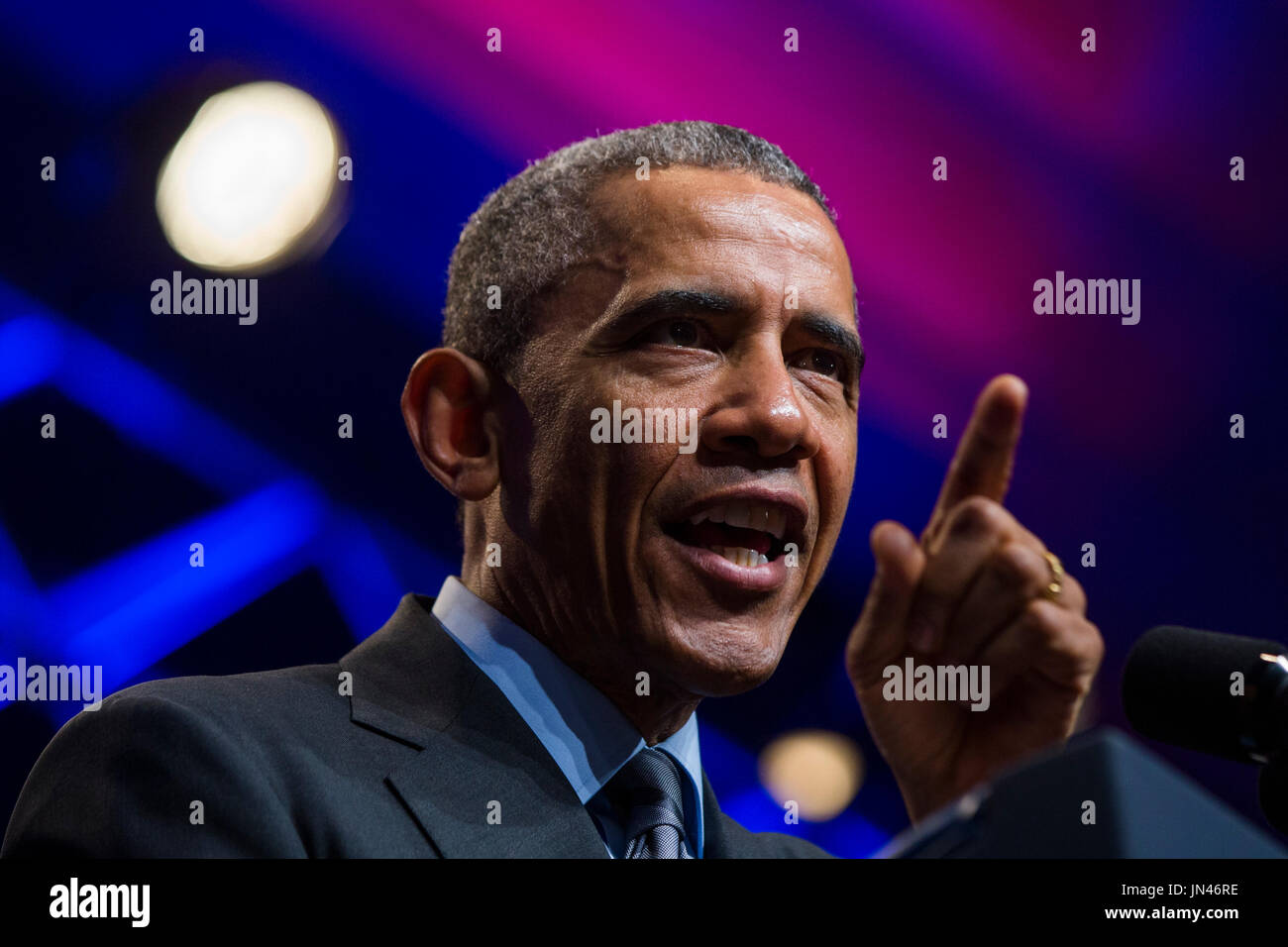 US President Barack Obama speaks at the National League of Cities ...