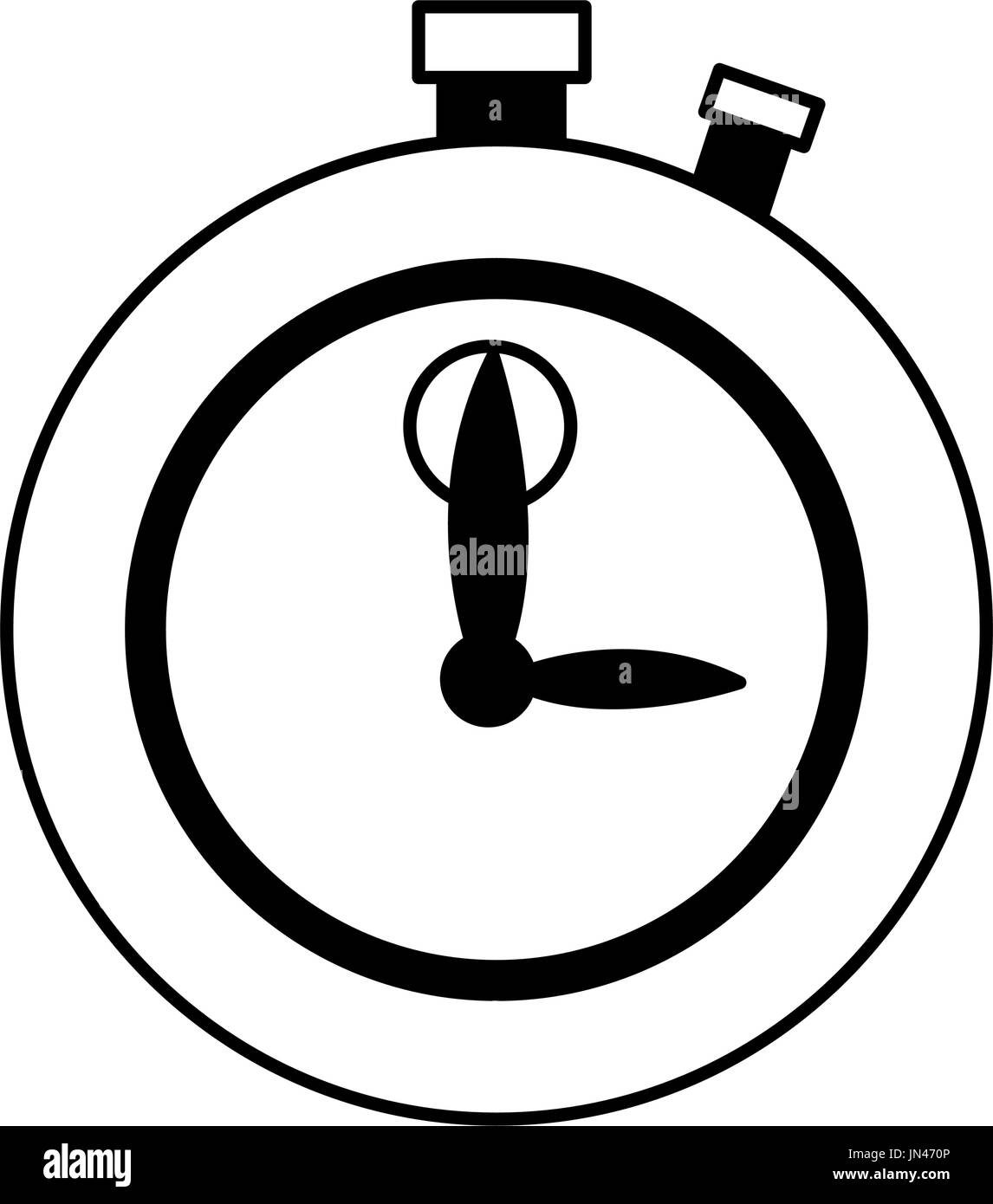 Stopwatch Chronometer Precision Timepiece Flat Icon Stock Vector Image