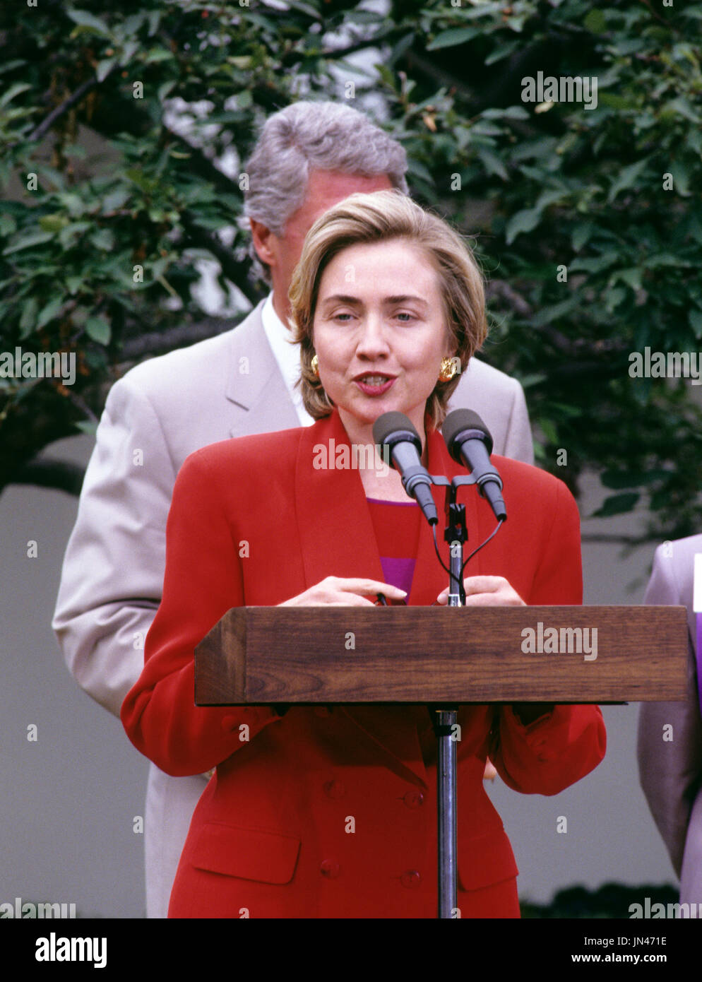 First lady Hillary Rodham Clinton speaks to members of the League of ...