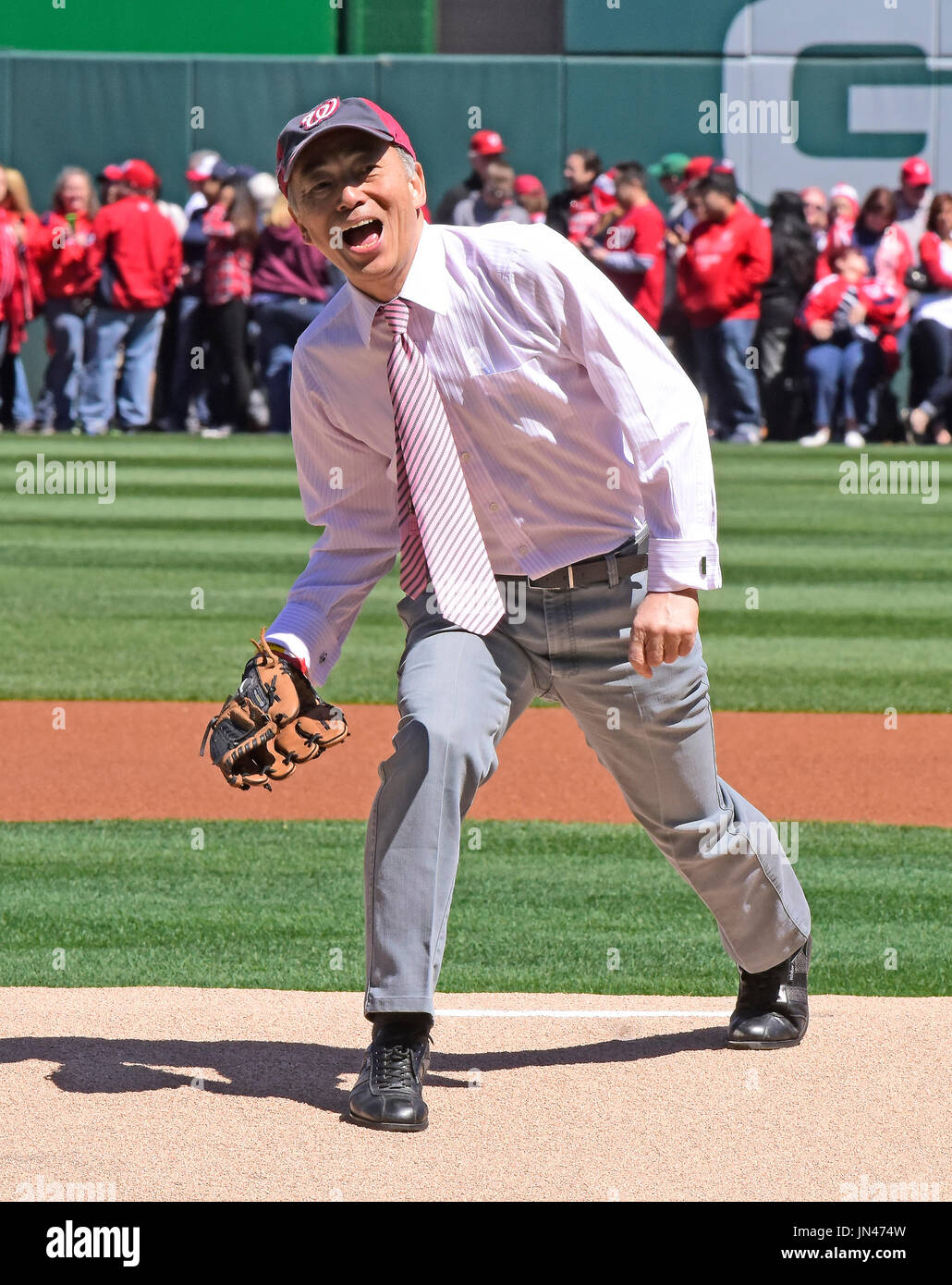 Ambassador of Japan to the United States Kenichiro Sasae reacts after ...