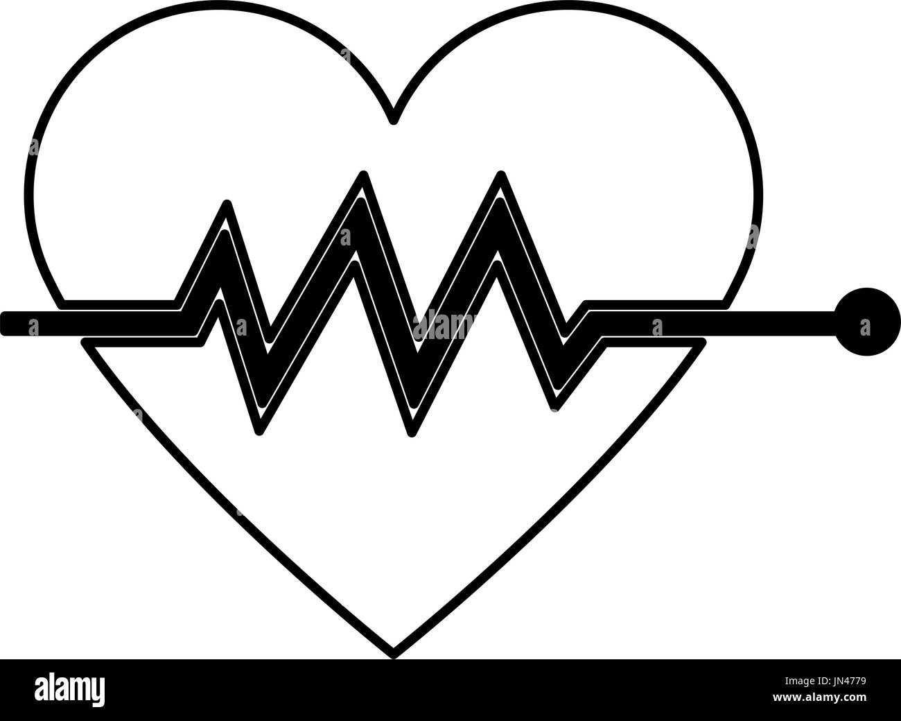 heart beat pulse for medical rhythm cardiac Stock Vector Image & Art ...