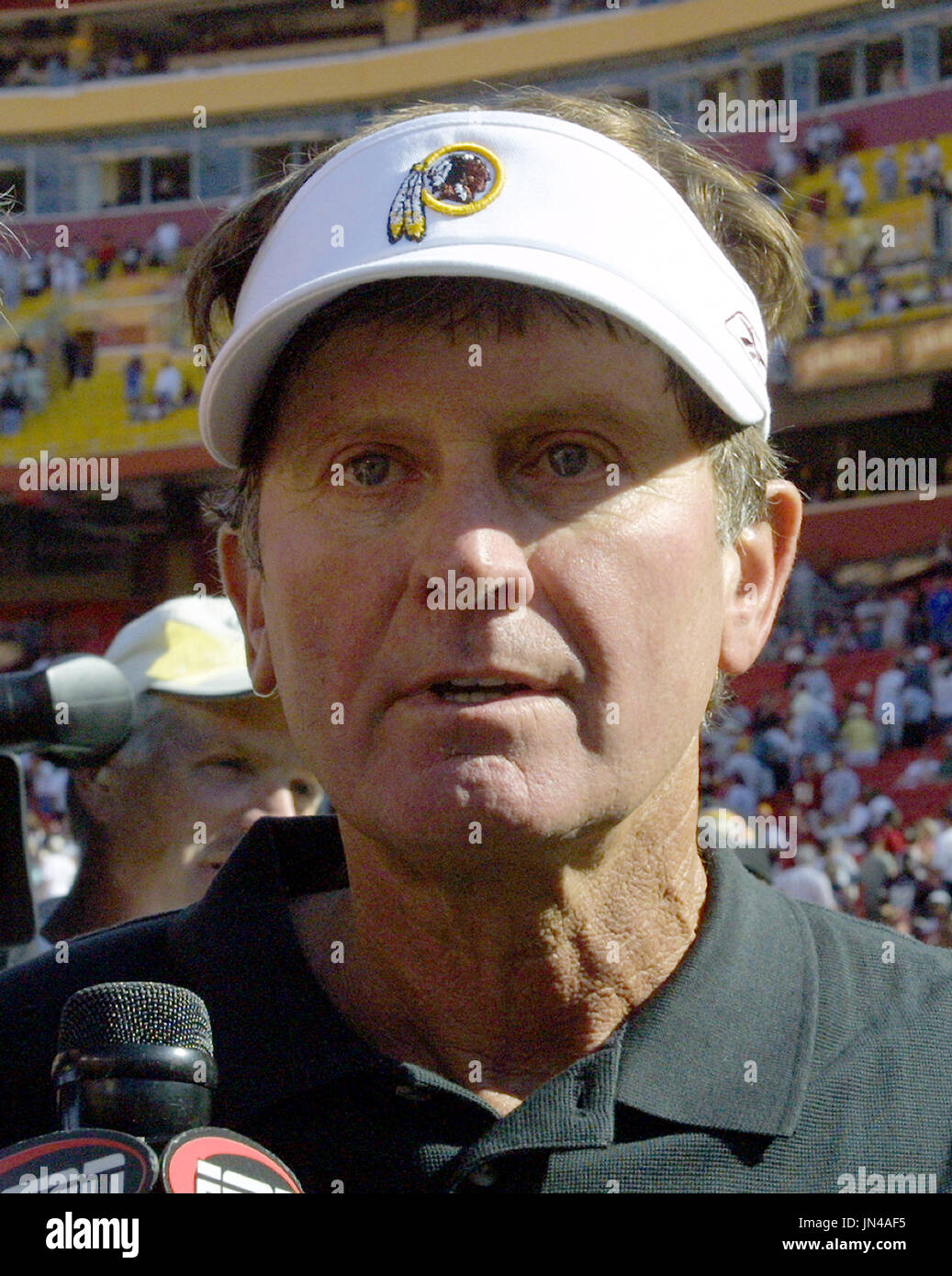 Washington Redskins head coach Steve Spurrier is interviewed following ...