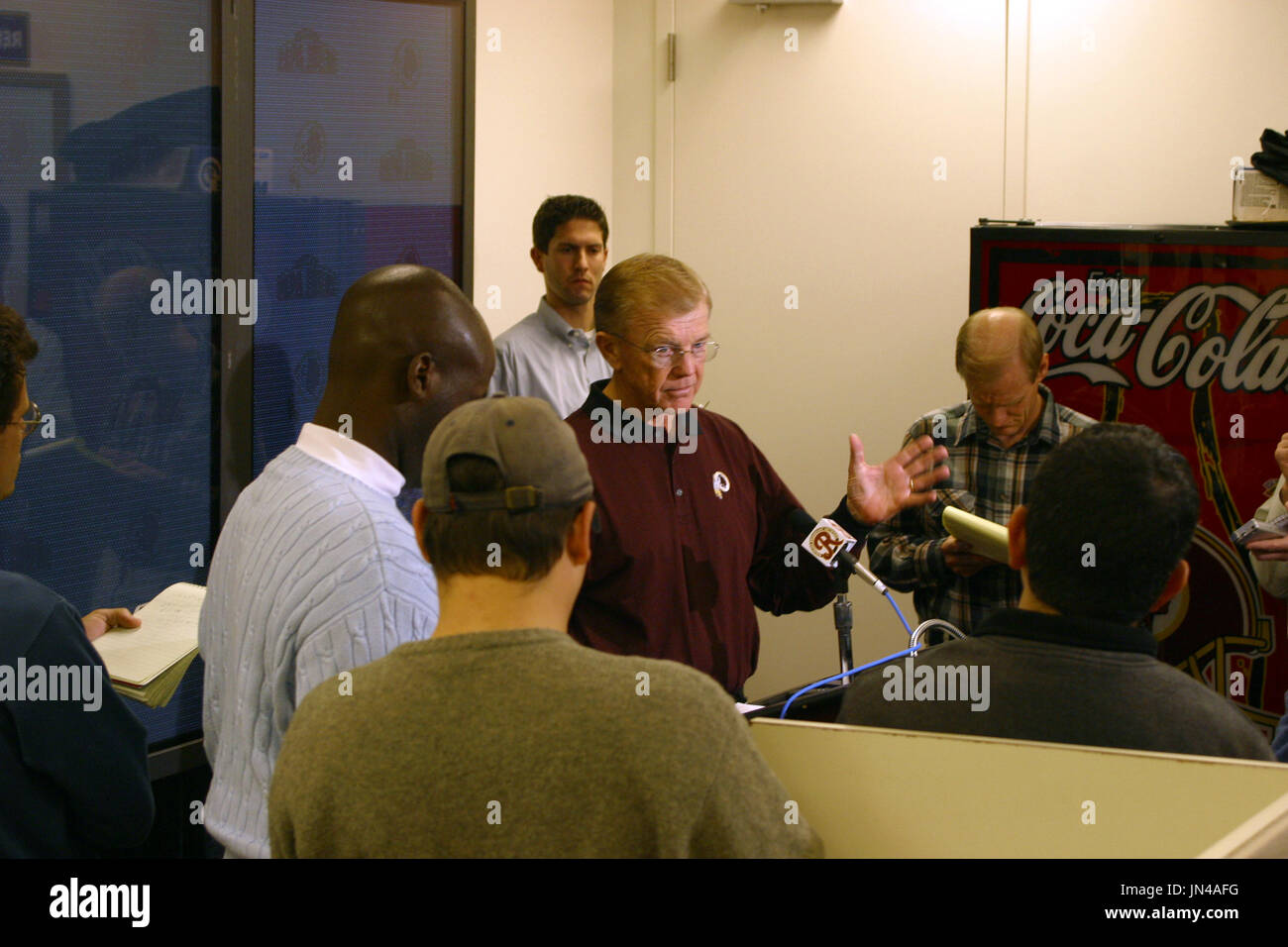 Washington Redskins head coach Joe Gibbs holds a press conference at ...