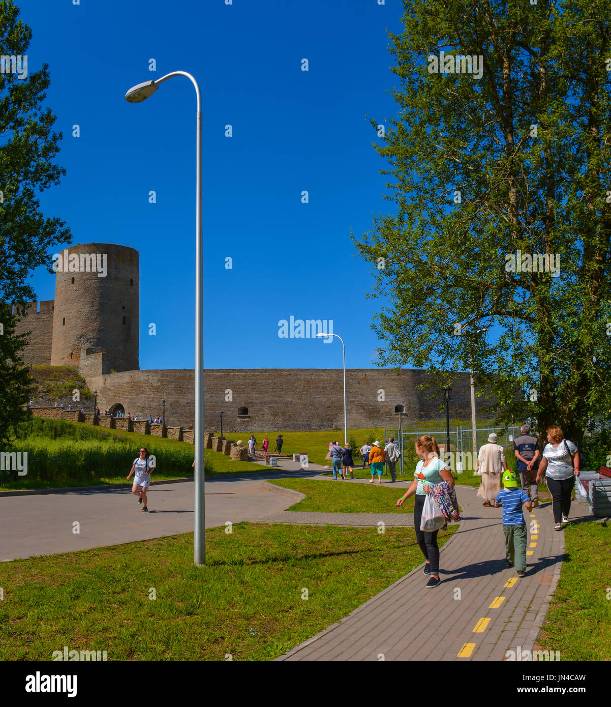 Historical monument - the fortress of Ivangorod in the Leningrad region ...