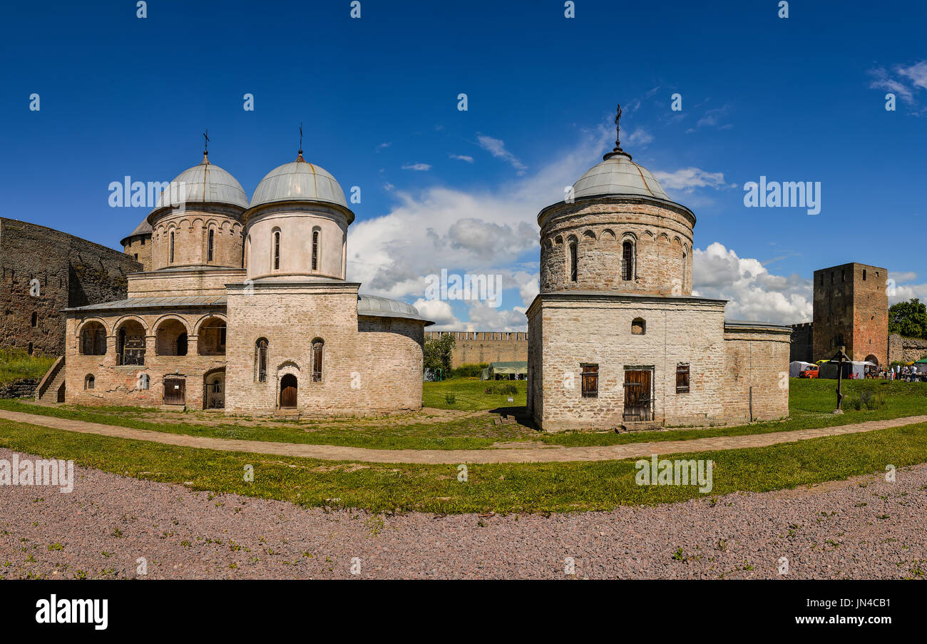 Historical monument - the fortress of Ivangorod in the Leningrad region ...