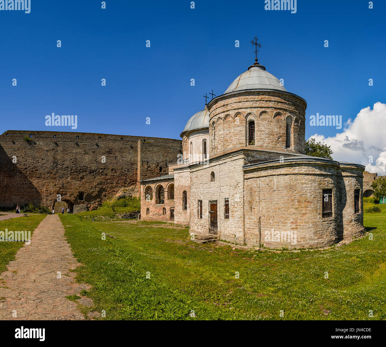 Historical monument - the fortress of Ivangorod in the Leningrad region ...