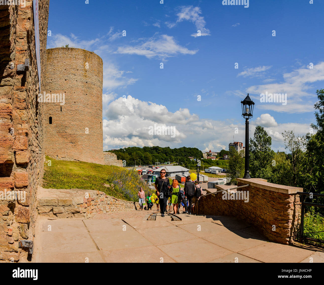 Historical monument - the fortress of Ivangorod in the Leningrad region ...