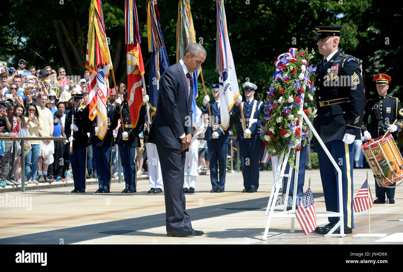 United States President Barack Obama lays a wreath at the Tomb of the ...