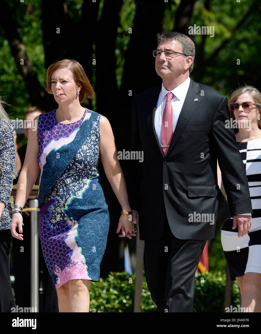 United States Secretary of Defense Ash Carter and his wife Stephanie ...
