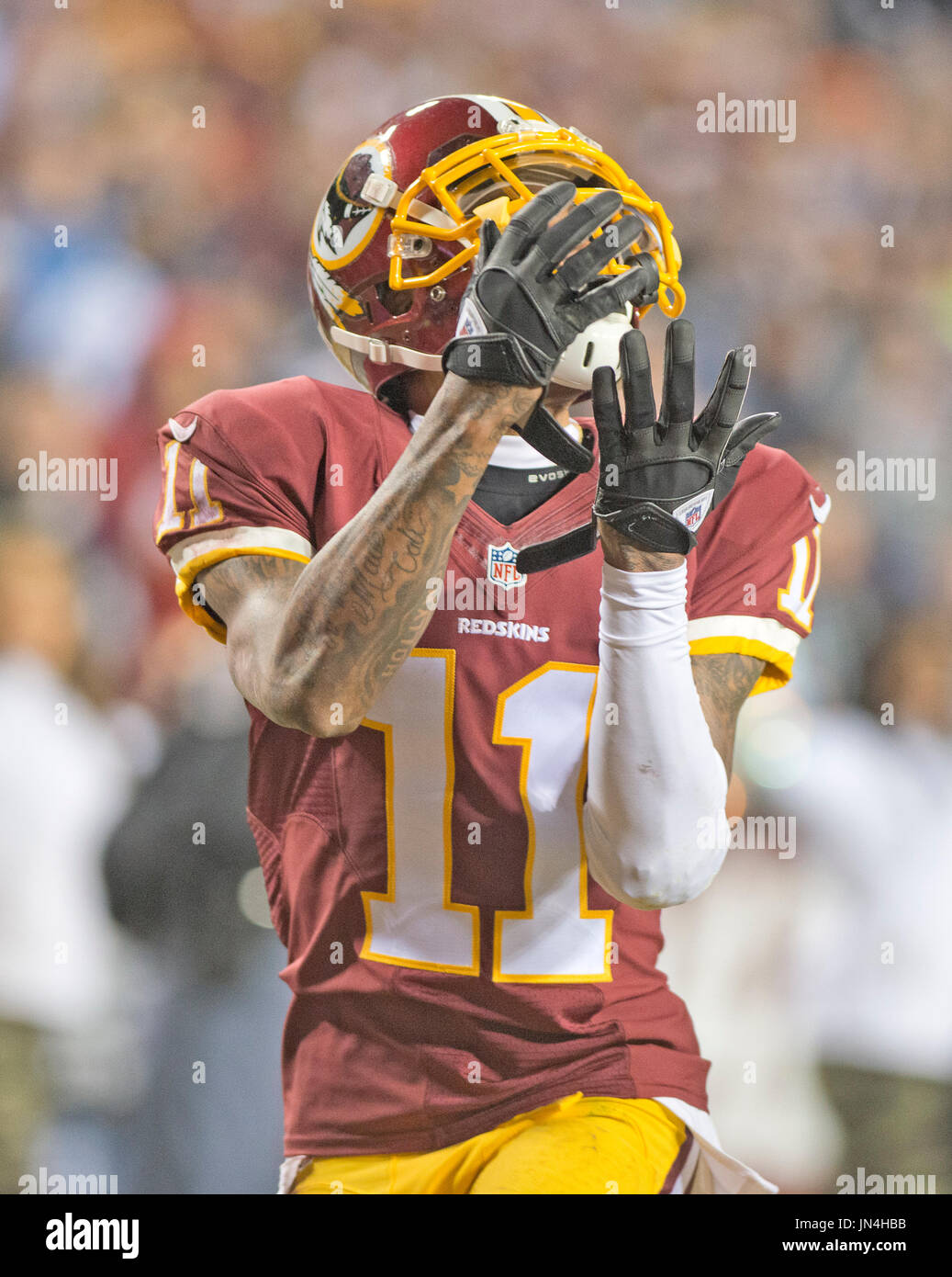 Washington Redskins wide receiver DeSean Jackson (11) prepares to catch ...