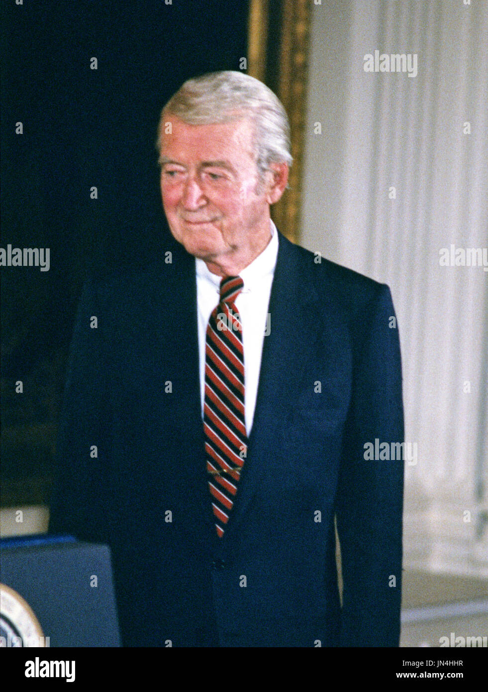 United States President Ronald Reagan awards the Presidential Medal of ...