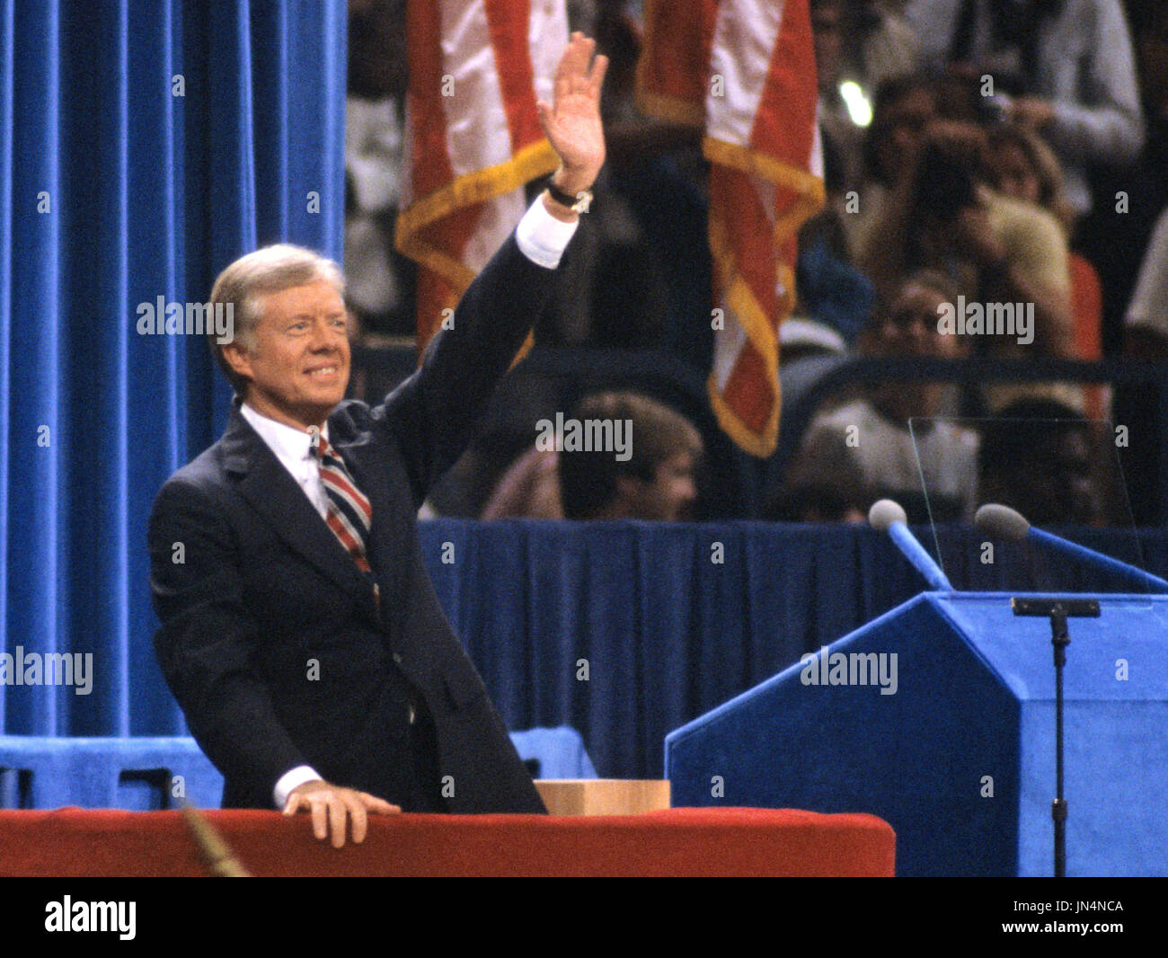 United States President Jimmy Carter delivers his speech accepting his ...