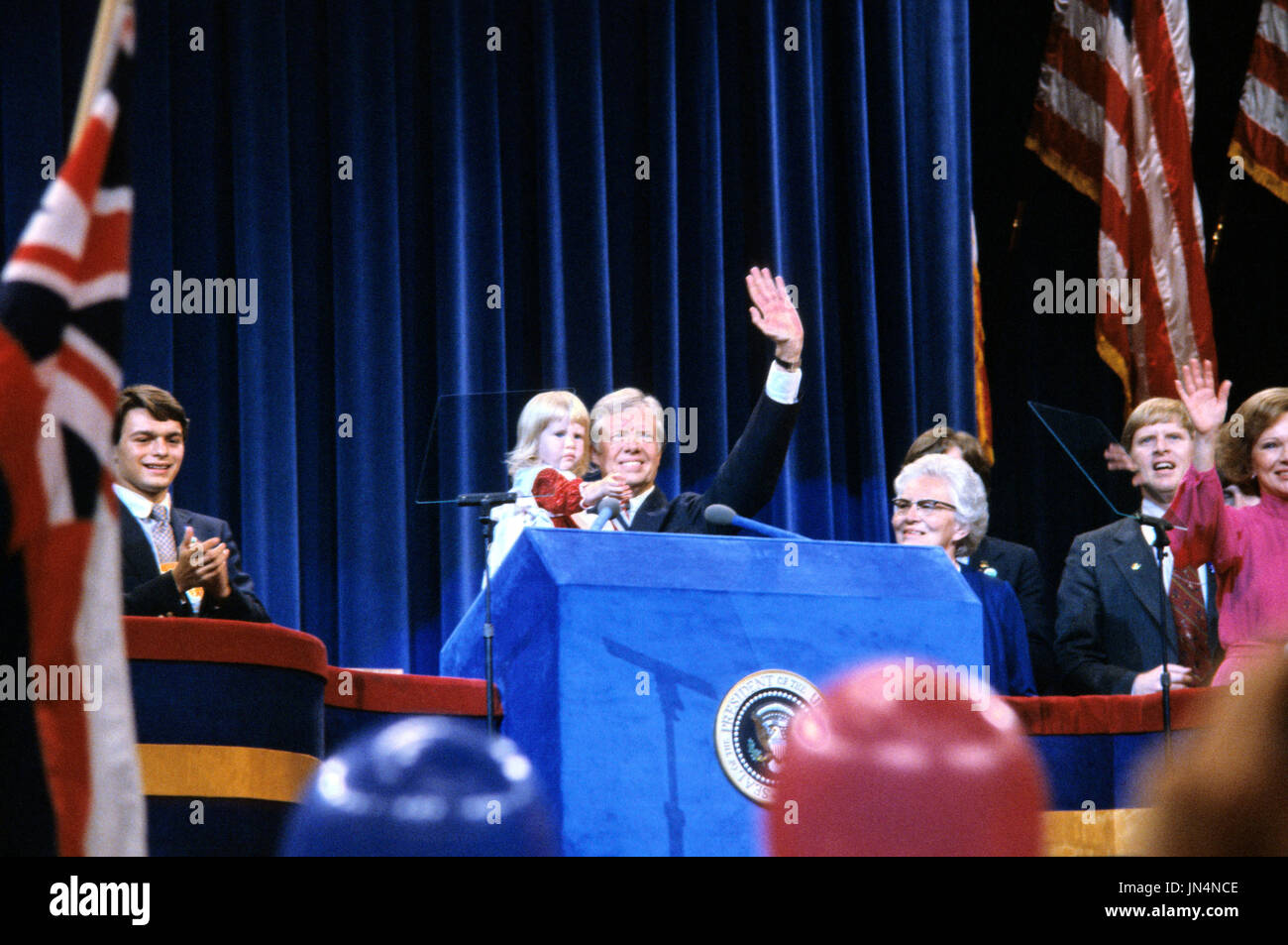 United States President Jimmy Carter delivers his speech accepting his ...