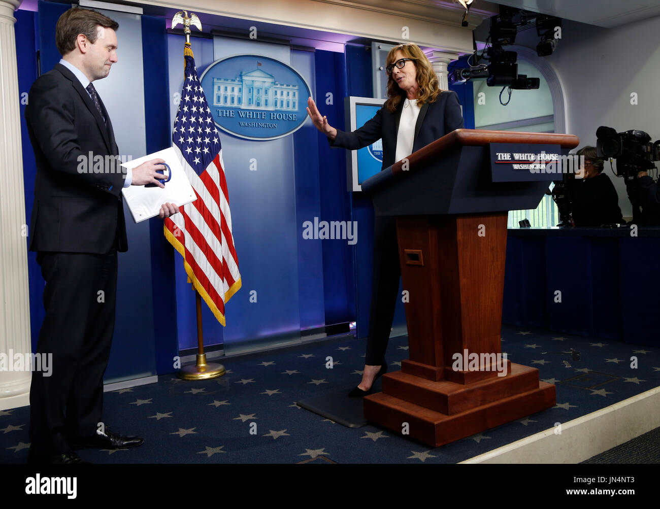 Actress Allison Janney, who played former press secretary C.J. Gregg on ...