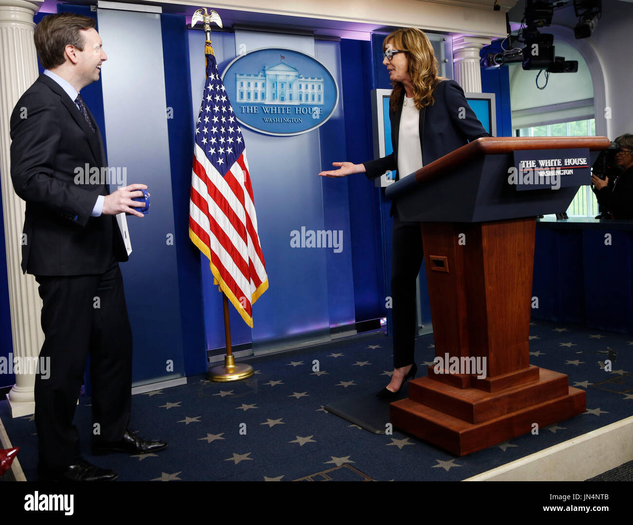 Actress Allison Janney, who played former press secretary C.J. Gregg on ...