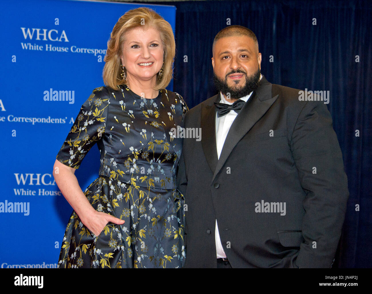 Arianna Huffington, left, and DJ Khaled arrive for the 2016 White House ...