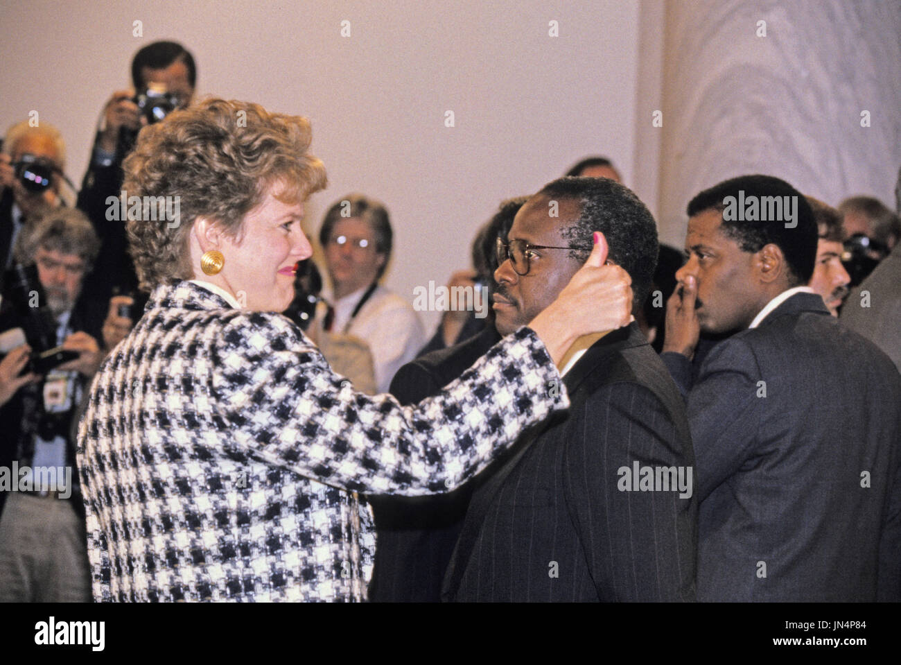 Virginia Thomas Wife Of Judge Clarence Thomas Gives A Thumbs Up