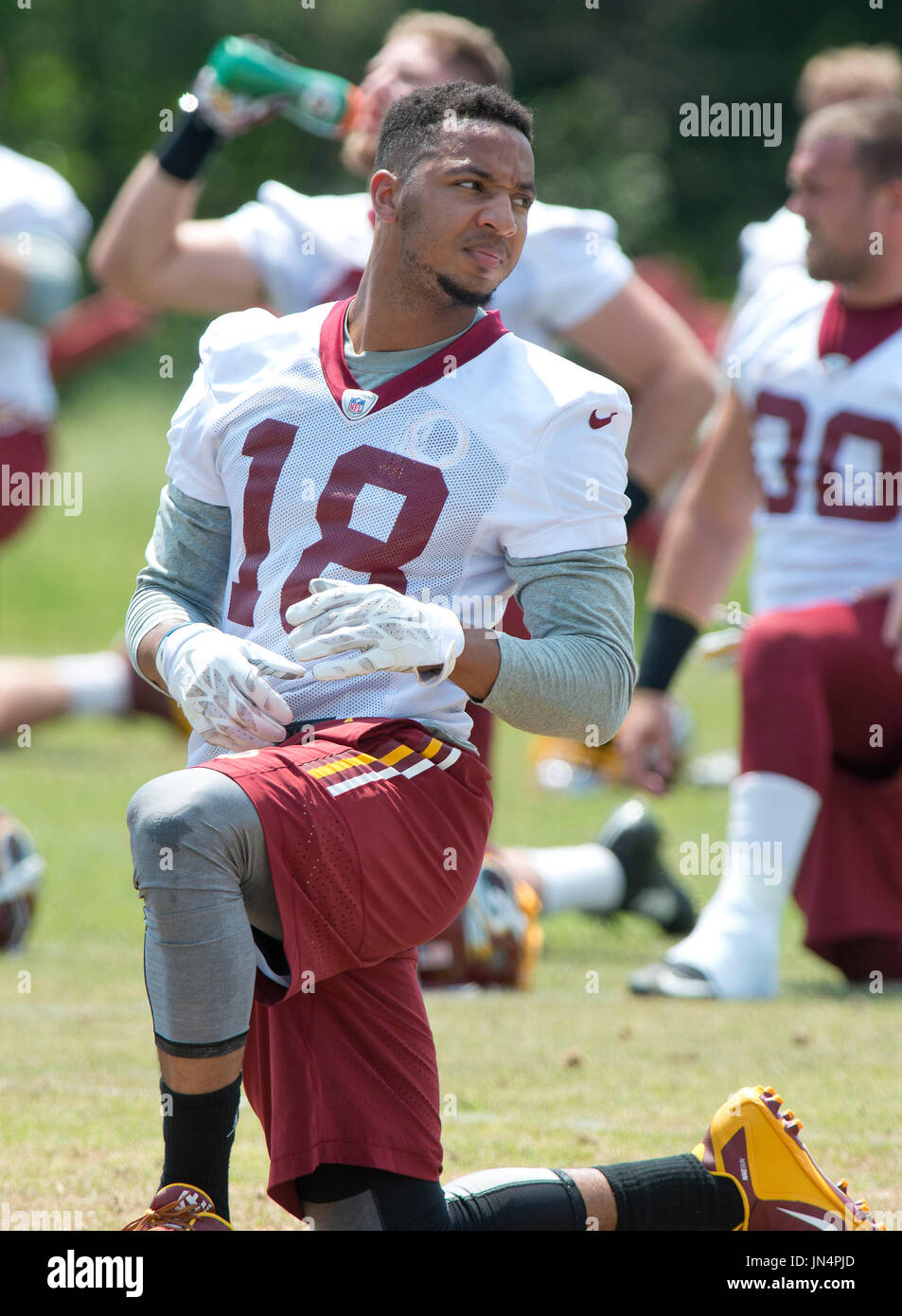Washington Redskins wide receiver Josh Doctson (18), who was selected ...