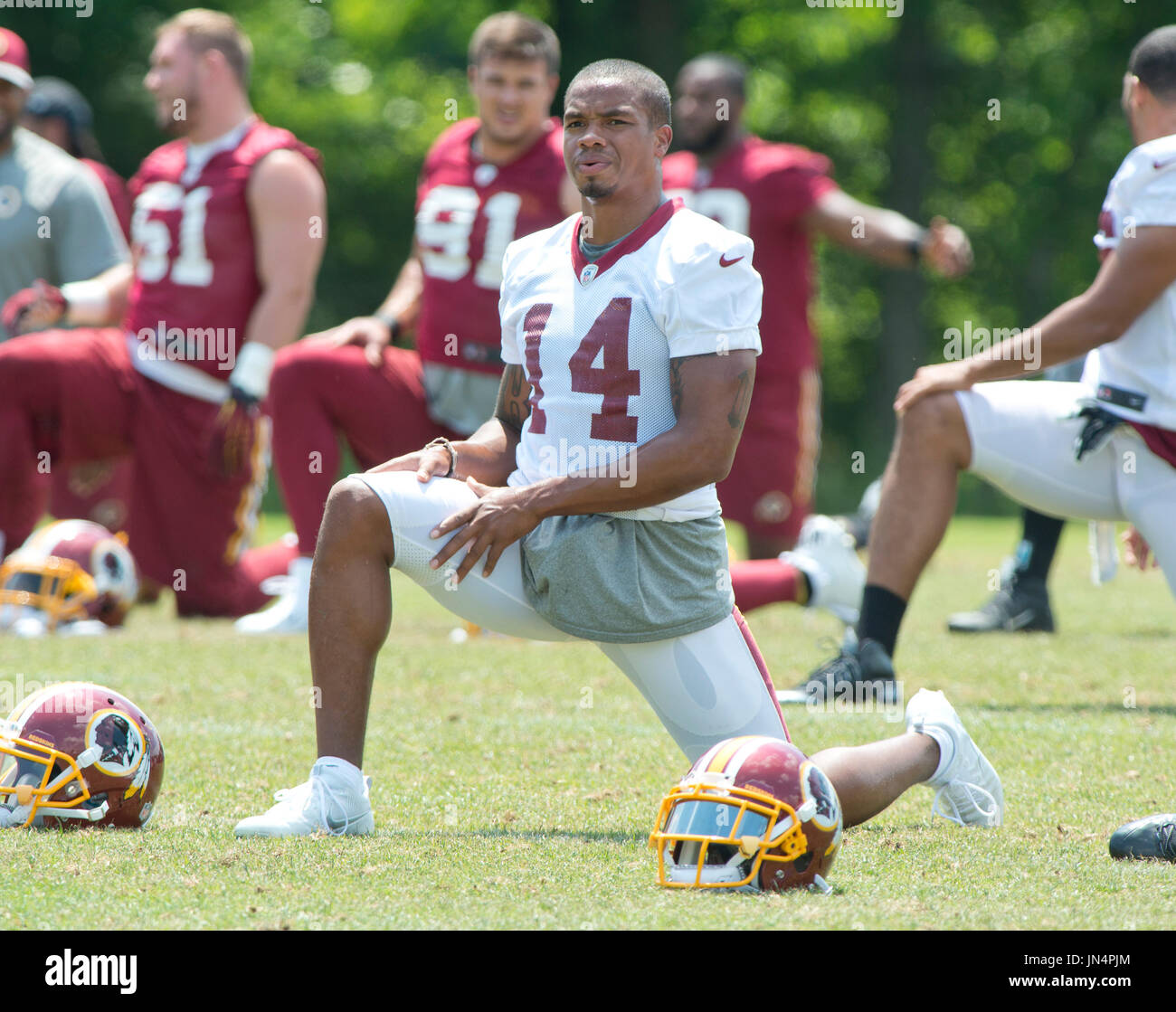 Washington Redskins wide receiver Ryan Grant (14) participates in an ...
