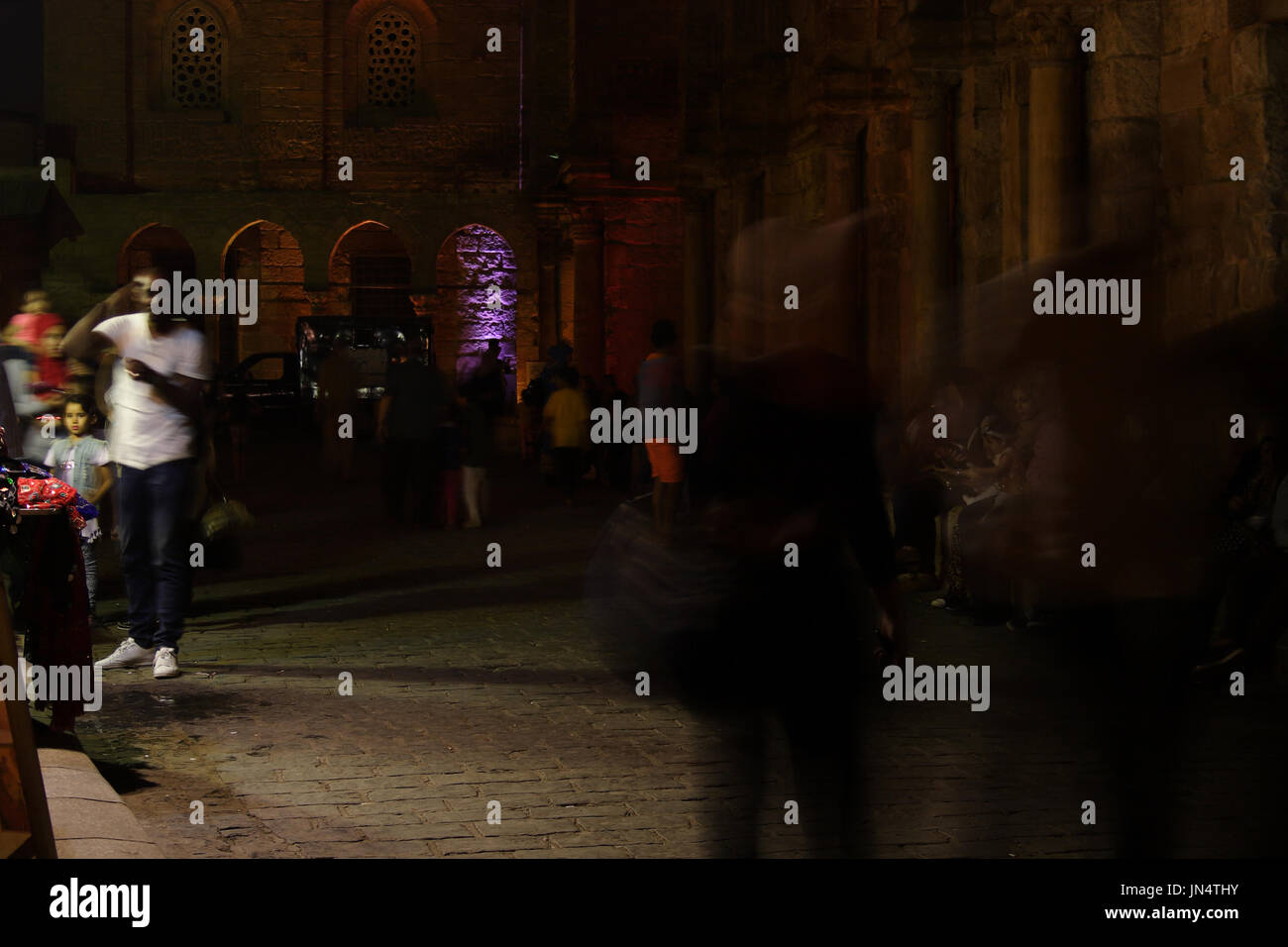 Al Moaz Street, at night Stock Photo - Alamy