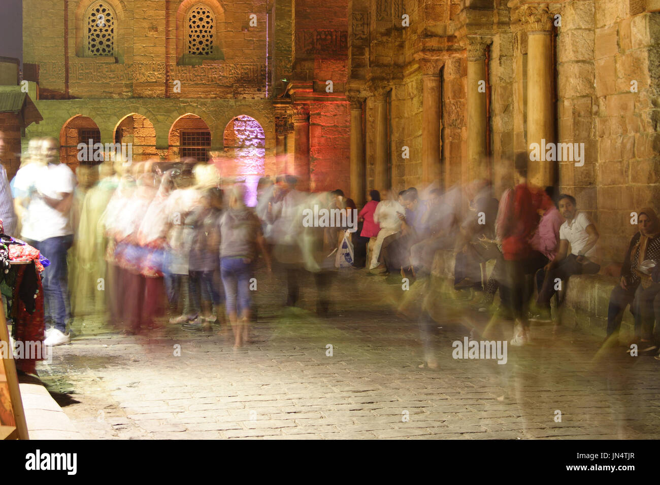 Al Moaz Street, at night Stock Photo - Alamy