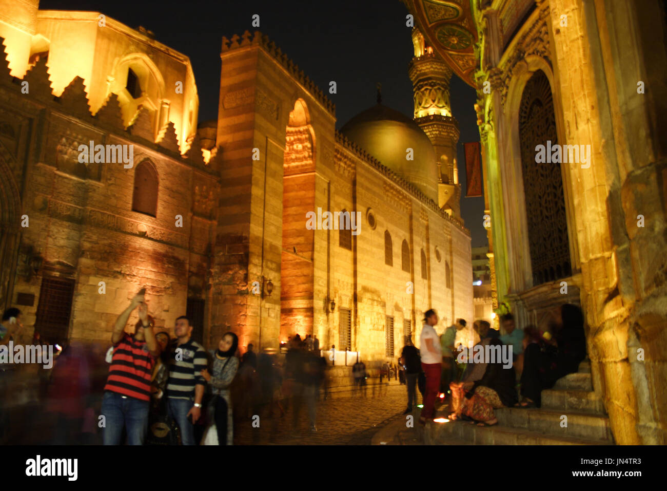Al Moaz Street, at night Stock Photo - Alamy