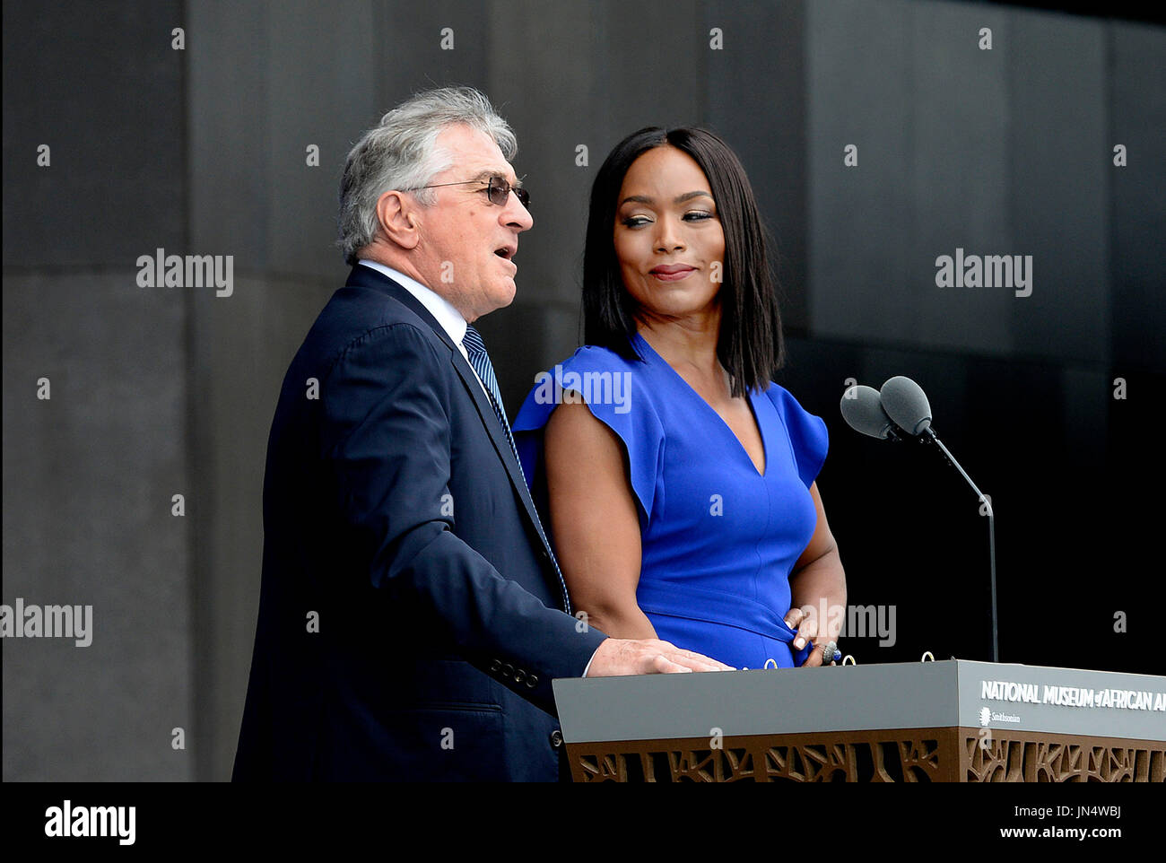 Robert De Niro and Angela Bassett speak at the opening ceremony of the ...