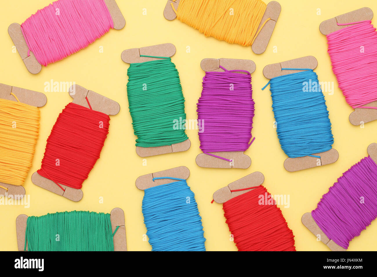 colorful thread spools - needlework, craft, sewing and tailoring ...