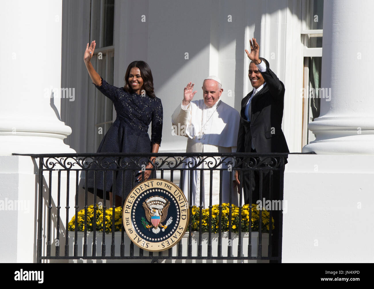 United States First Lady Michelle Obama, Pope Francis and President ...