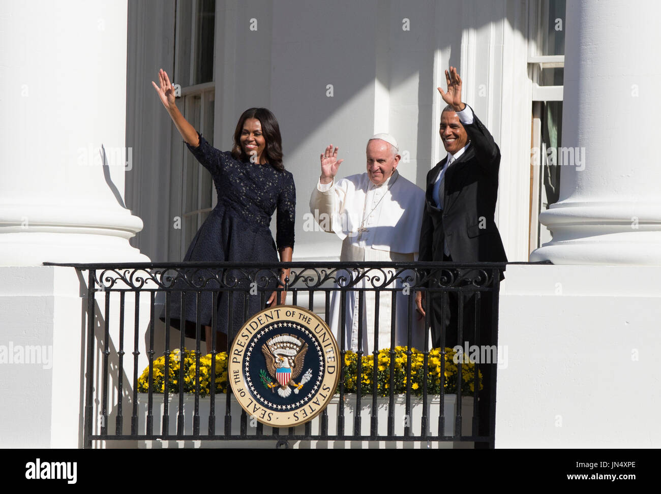 United States First Lady Michelle Obama, Pope Francis and President ...