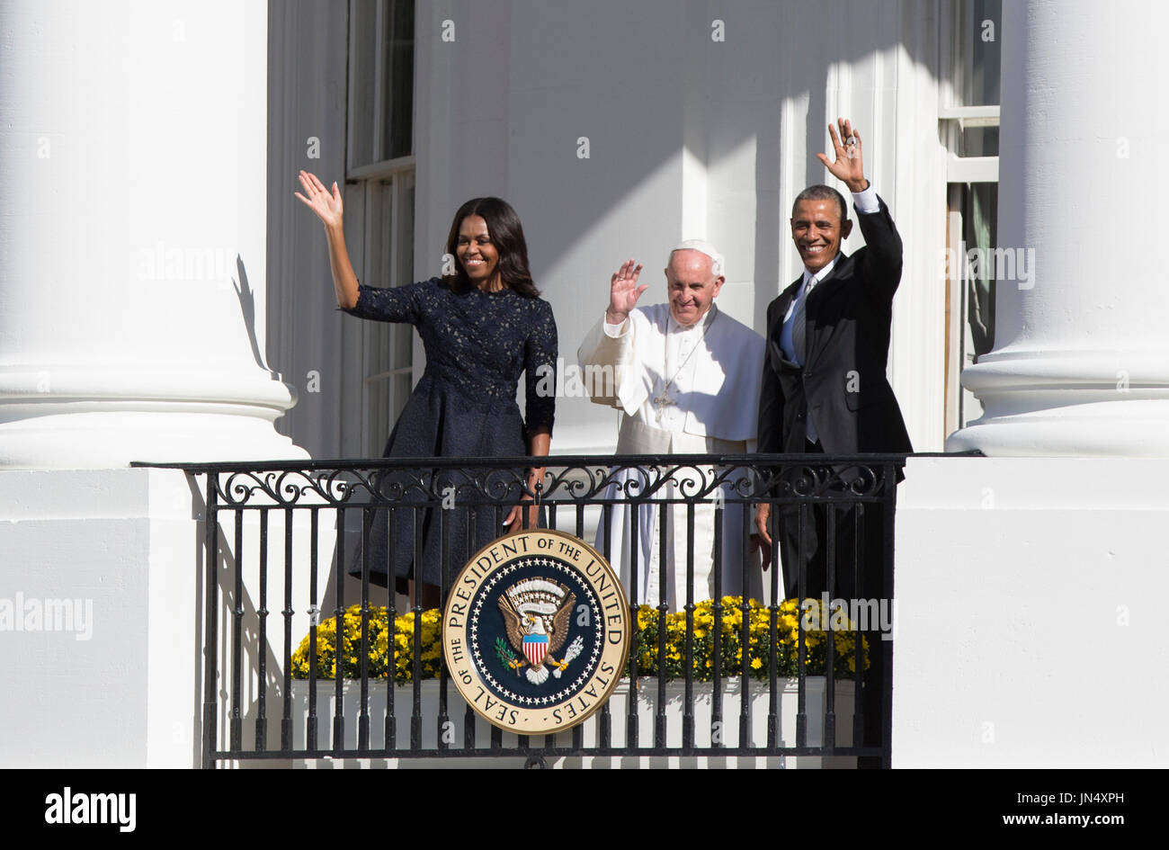 United States First Lady Michelle Obama, Pope Francis and President ...