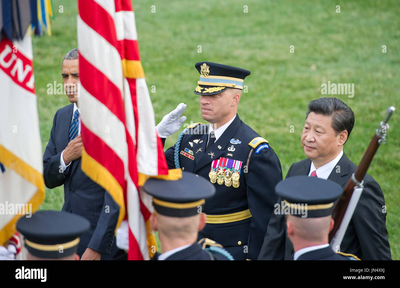 United States President Barack Obama and President XI Jinping of China ...
