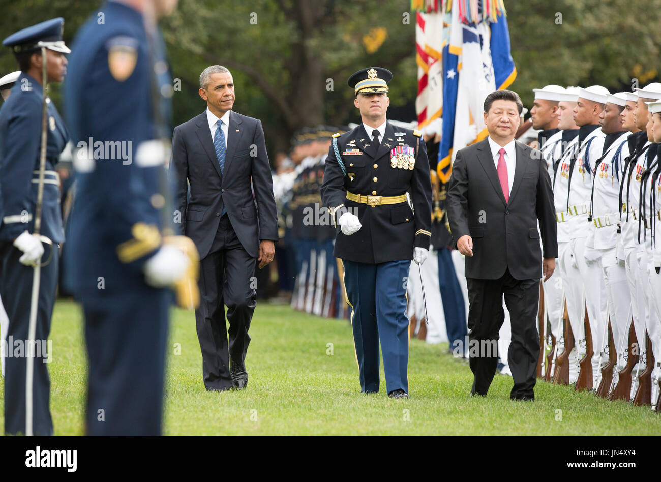United States President Barack Obama and President XI Jinping of China ...