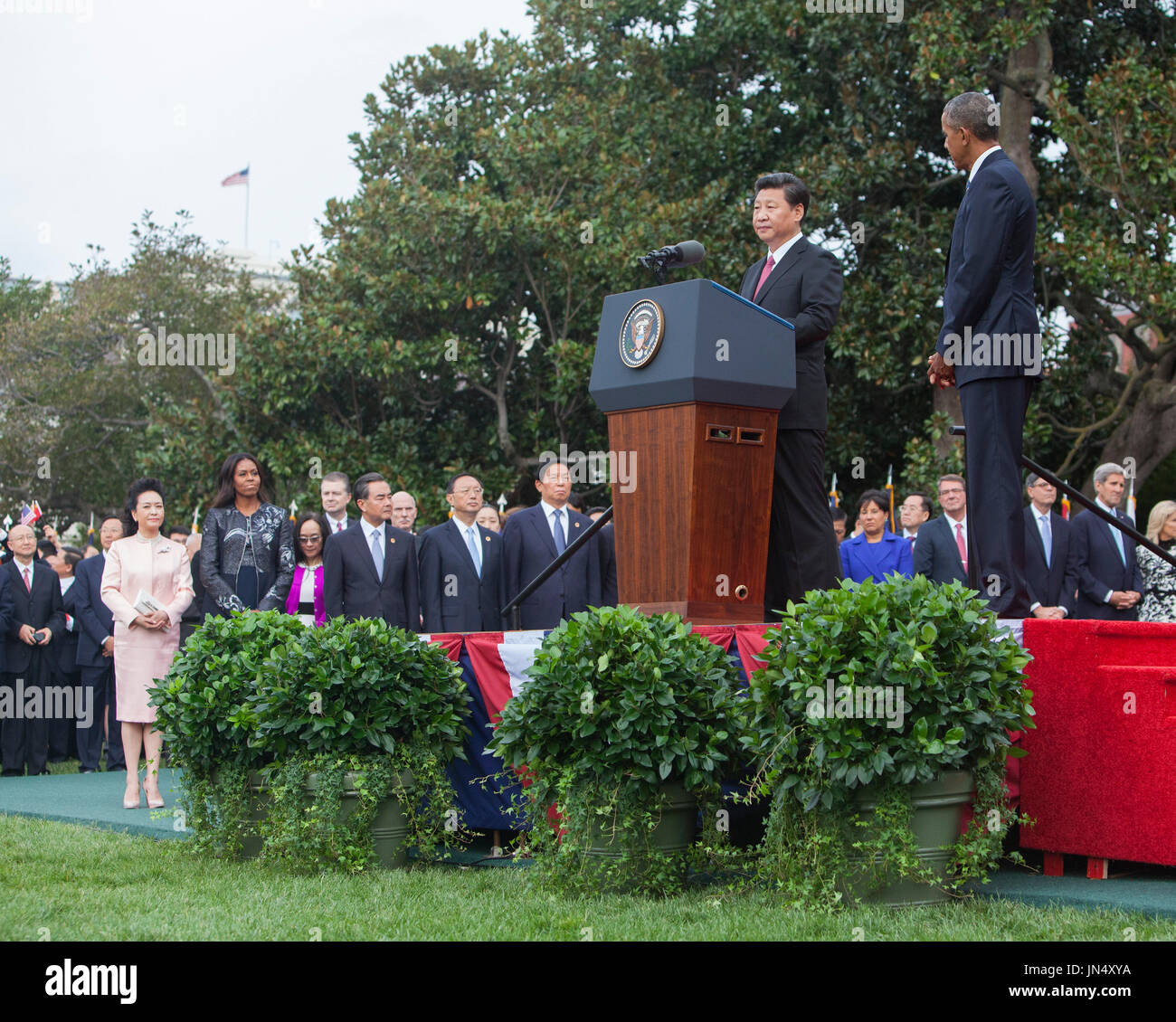 United States President Barack Obama and President XI Jinping of China ...