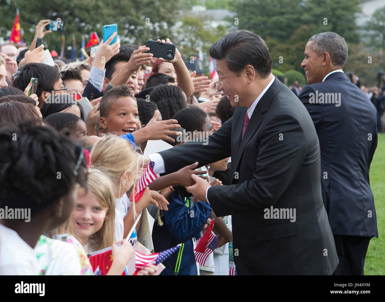 United States President Barack Obama and President XI Jinping of China ...
